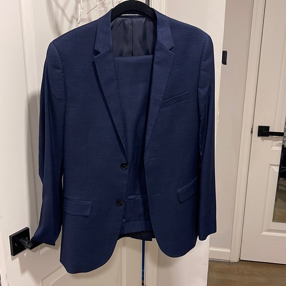 H&M | Suits & Blazers | Navy Blue Hm Suit | Poshmark